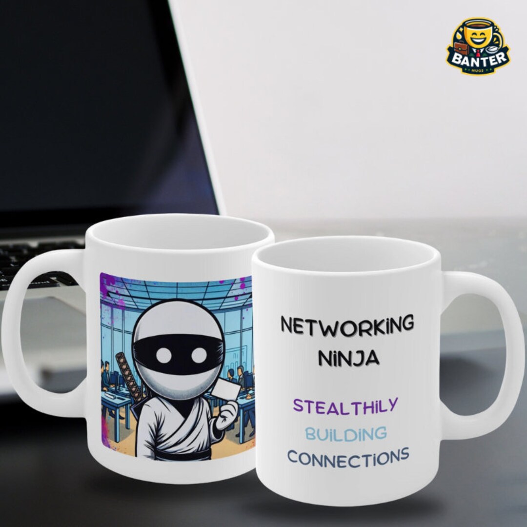 Networking Ninja Hilarious Coffee Mug Gift for Colleague Workplace ...