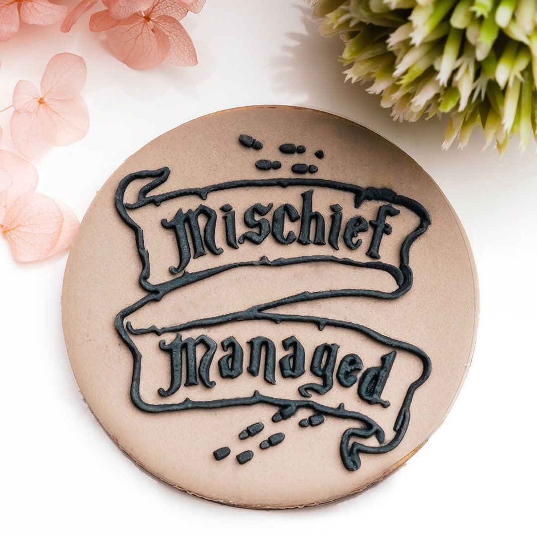 Mischief Managed Raised Cookie Stamp - Etsy