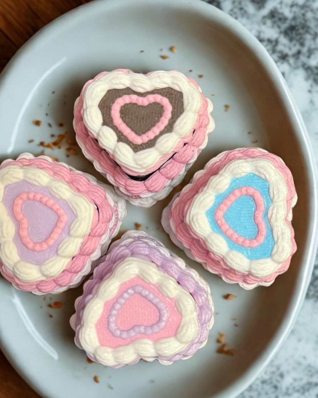 Kawaii Cake Fidget Clicker: Heart Pastel Mechanical Keyboard Toy - Etsy