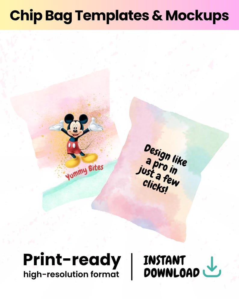Editable Chip Bag Template | Canva Snack Wrapper | DIY Party Favor ...