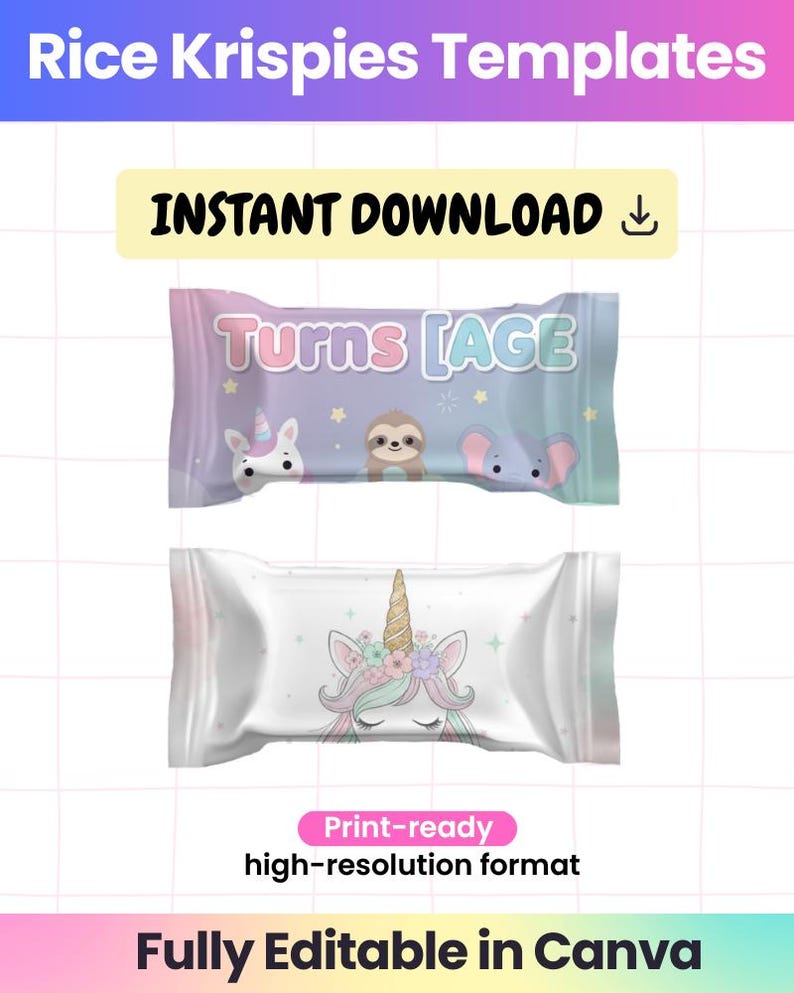 Editable Rice Krispies Wrapper Template | Rice Krispies Treat Label ...