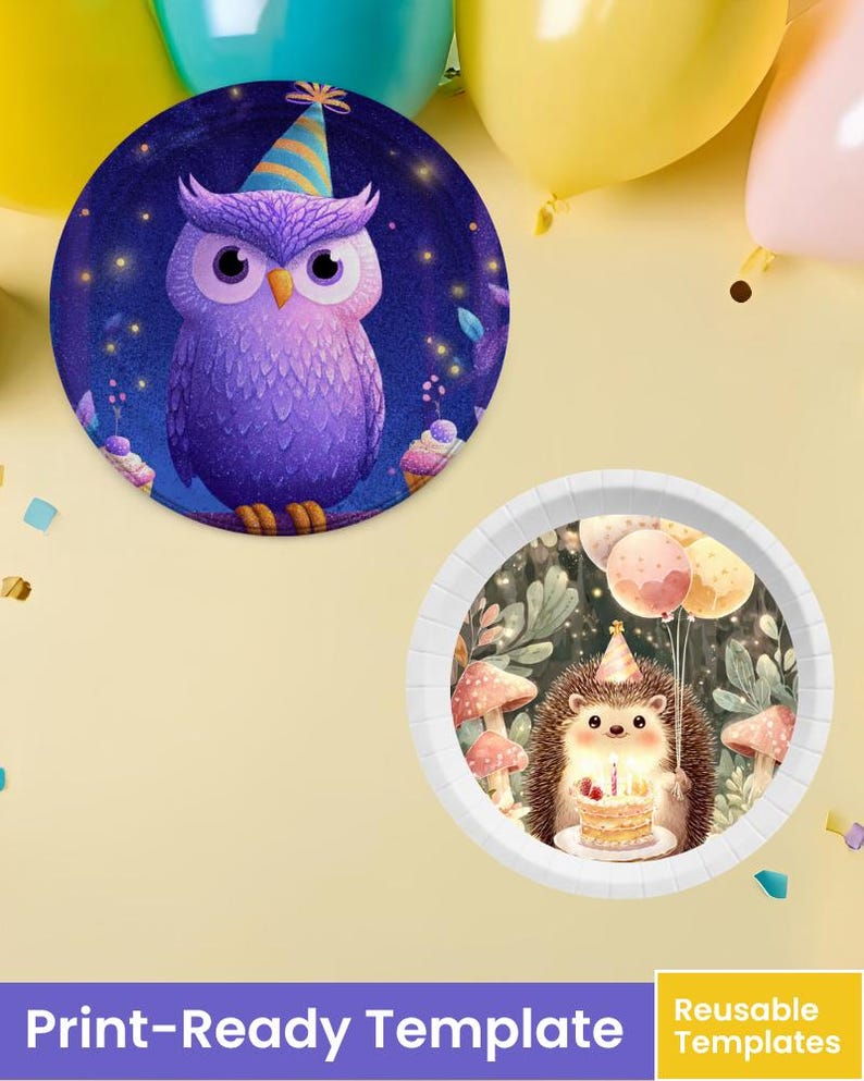 Editable Paper Plate Template Bundle 6–9 Inch | Canva Plate Design ...