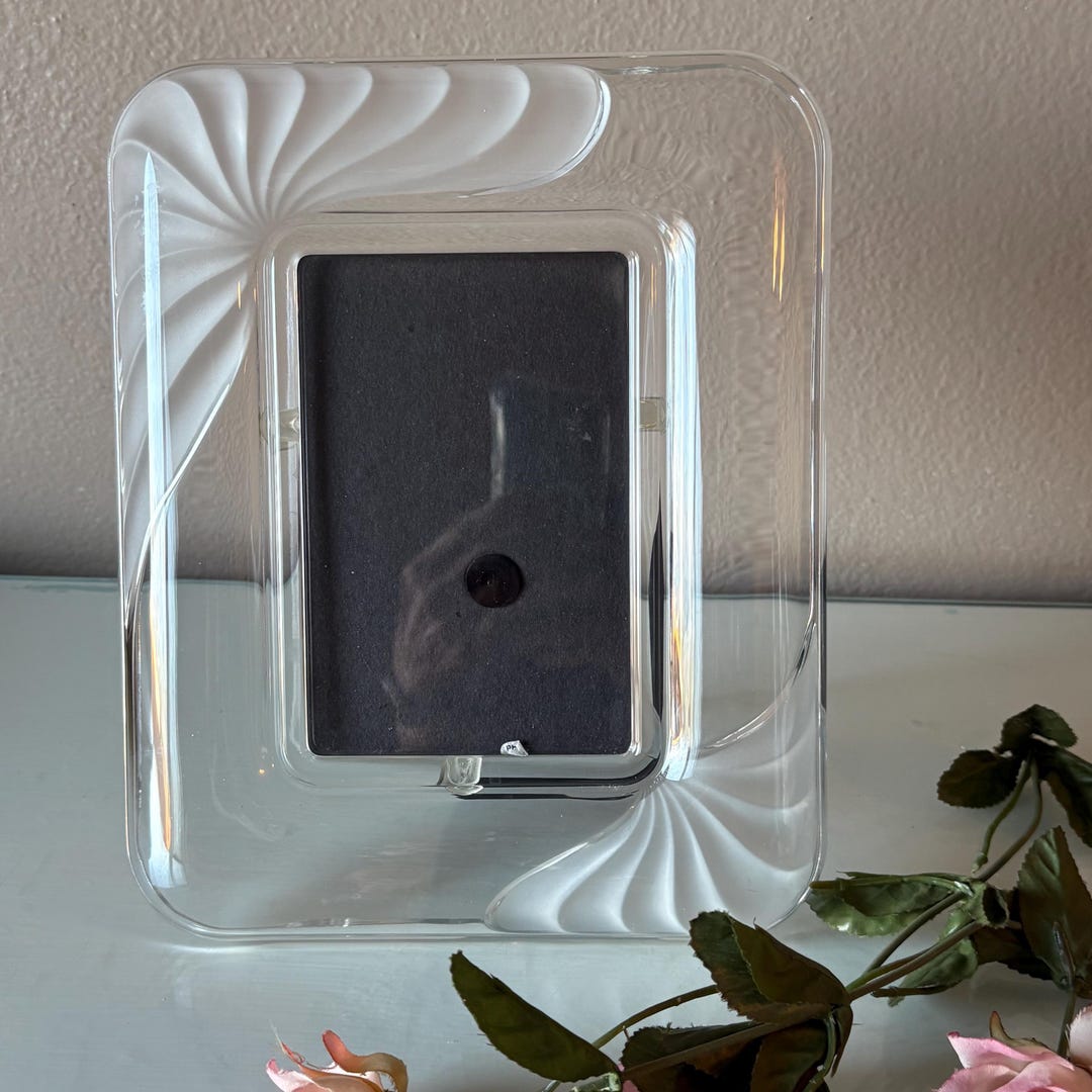 Vintage Used Mikasa Glass Picture Frame: Fascination Crystal Swirl - Etsy