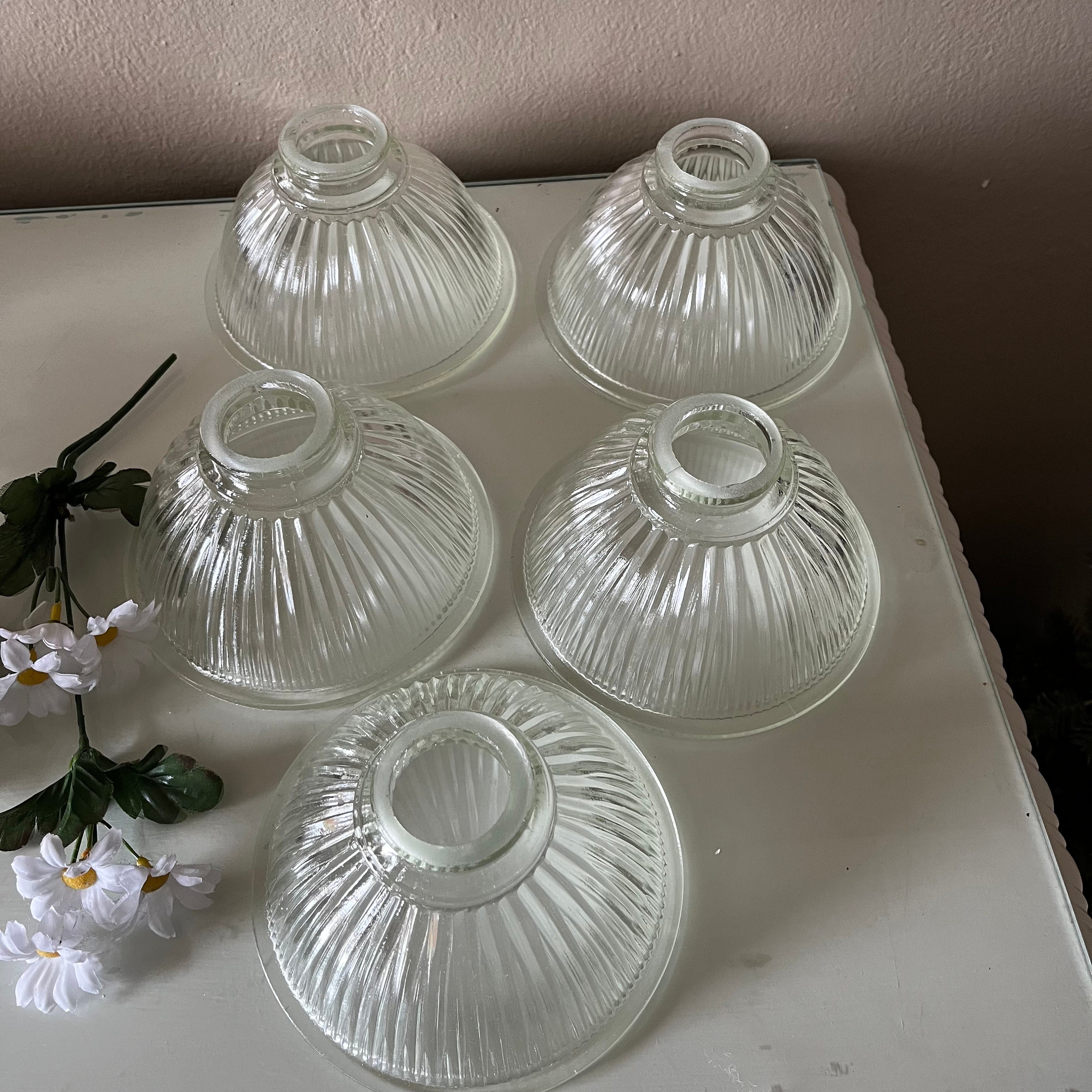 Art Deco Ribbed Glass Lamp Shade: Small Vintage Replacement, Sold ...