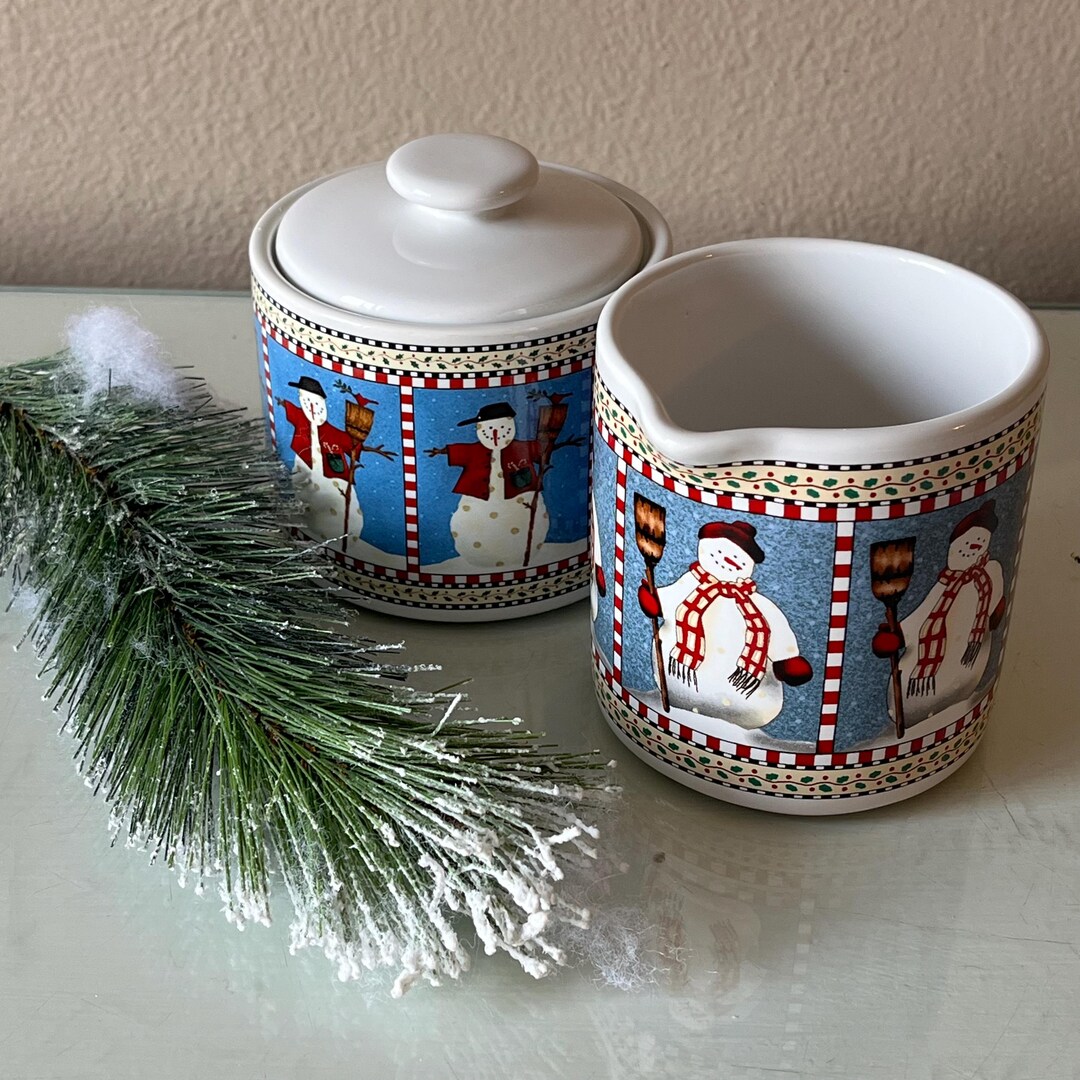 Vintage Debbie Mumm Stoneware Covered Sugar and Creamer Set by Sakura ...