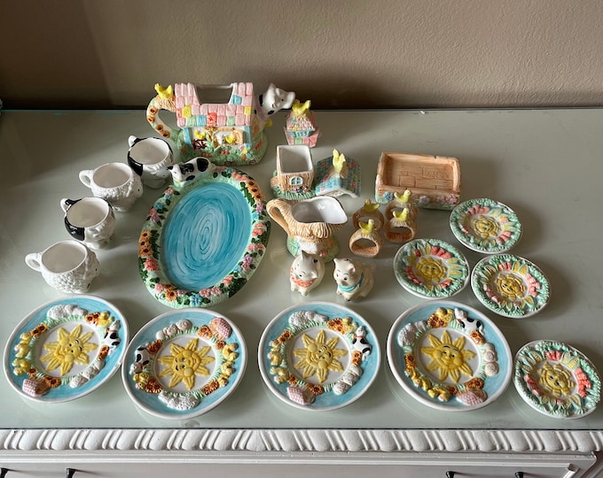Vintage 26 Piece Ceramic Childs Tea Set / Mercuries USA 1994 ...