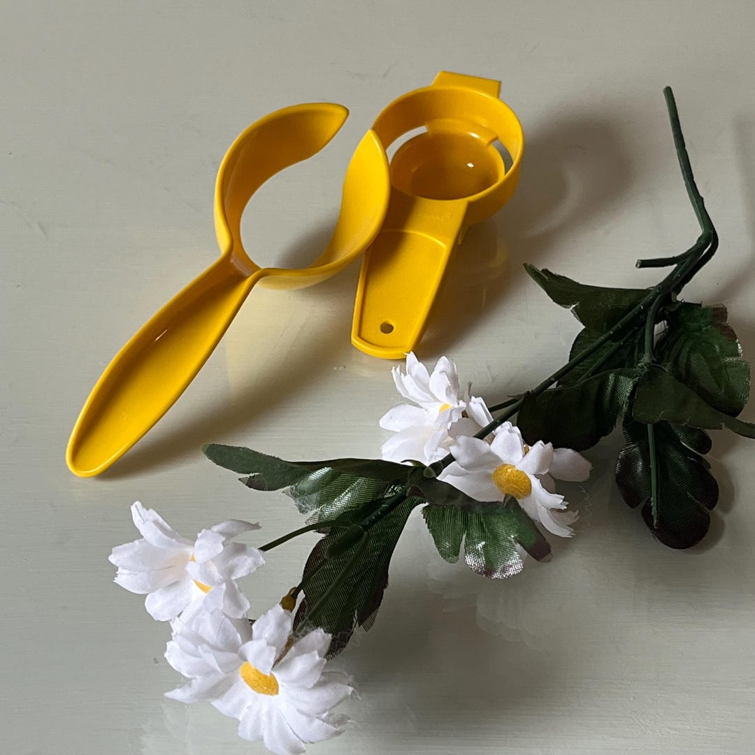 Yellow Tupperware Egg Separator and Hard Boiled Egg Lifter / Vintage ...