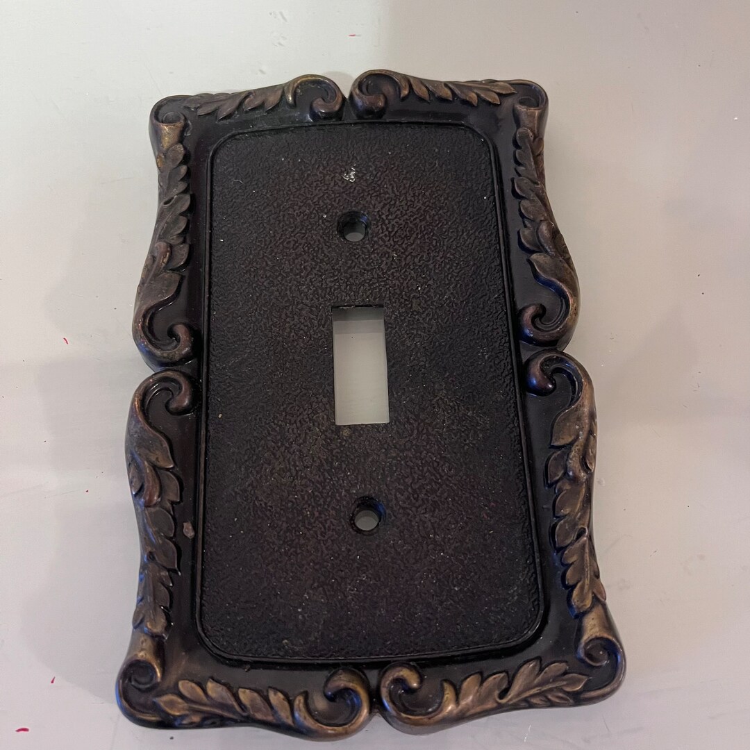 Vintage GE, General Electric Single Outlet Cover / Brass or Bronze ...