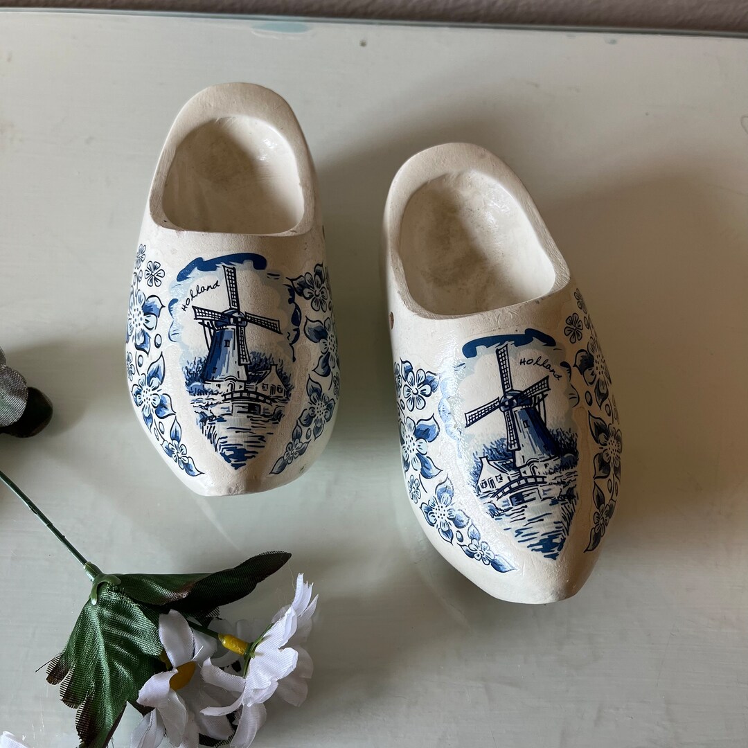 Vintage Wooden Clogs: Holland Windmill Decor, 6" - Etsy