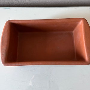 Red Clay, Terra Cotta Stone Loaf, Bread Pan / Made in USA Clay Bread ...