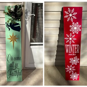 Christmas and Winter Door, Porch Leaner / Winter Sucks Door, Porch ...