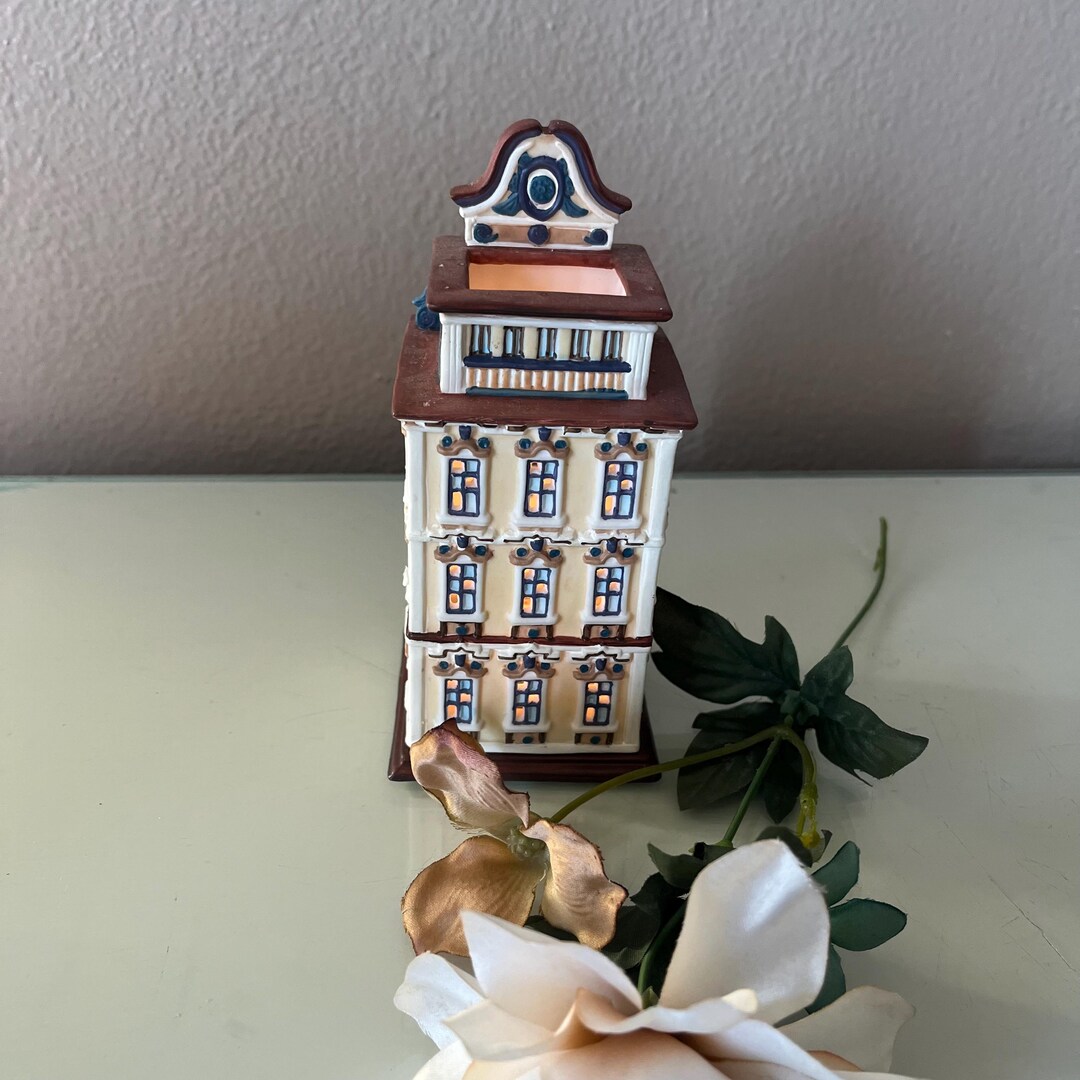 Partylite Cafe Amsterdam Tea Light House in Box / Small House, Cafe Tea ...