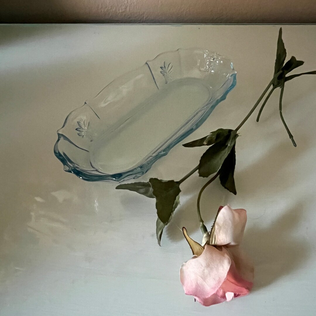 Fostoria Blue Baroque Relish Tray, Pickle Tray / Icy Blue Crystal ...