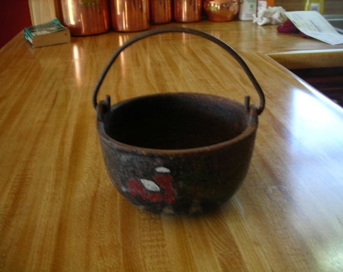 Small Vintage Antique Black Cast Iron Melting Pot for Lead - Etsy