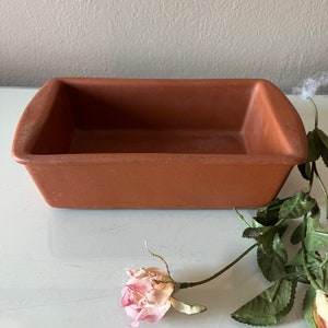 Red Clay, Terra Cotta Stone Loaf, Bread Pan / Made in USA Clay Bread ...