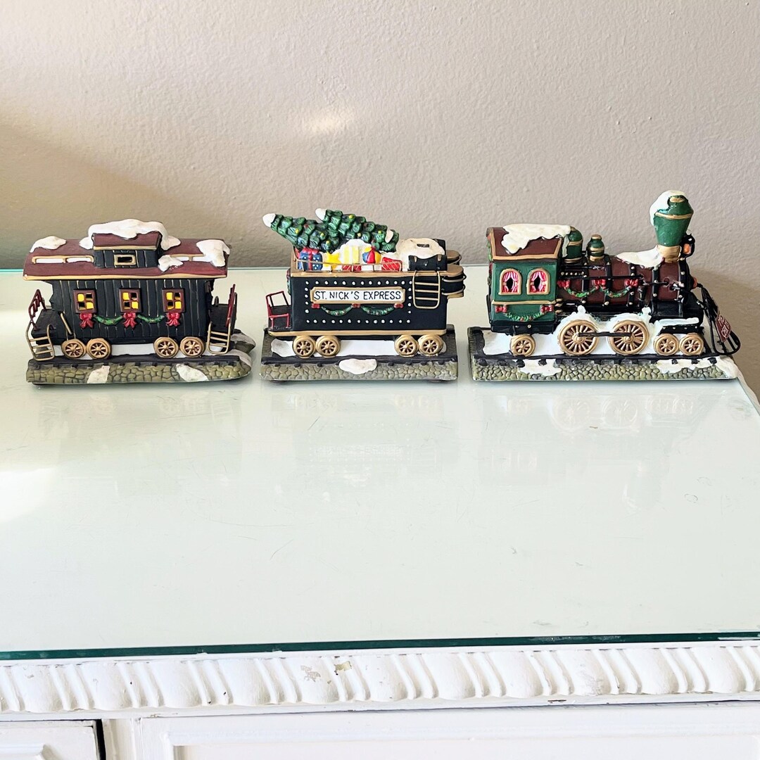 Vintage Christmas Porcelain Train / St. Nicholas Square Train / St ...