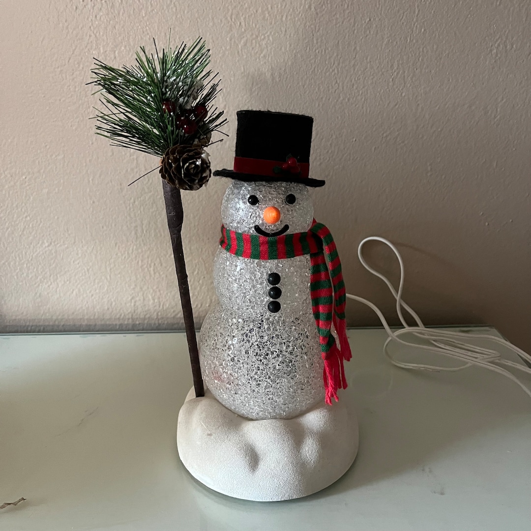 Vintage Avon Chilly Sam Lit Snowman Decoration / Vintage Christmas ...