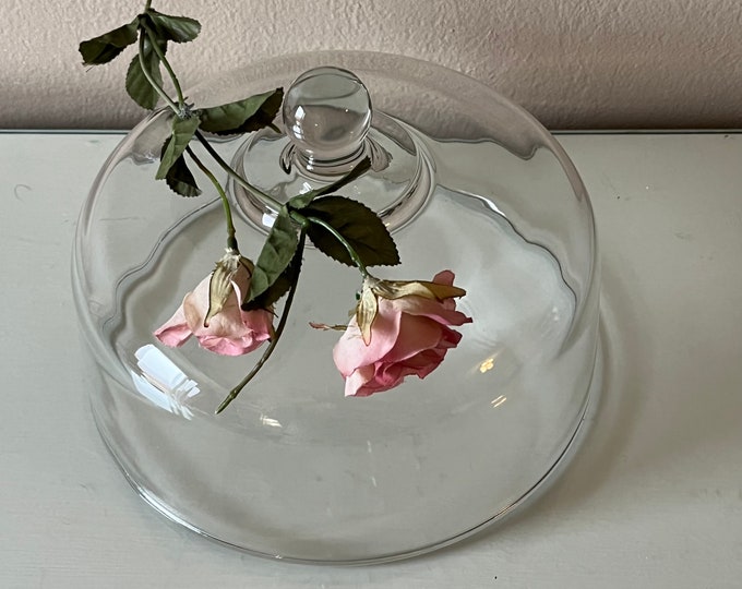 Large Glass Domed Cake Lid / Kitchen Gadget / Heavy Glass Cake Plate ...