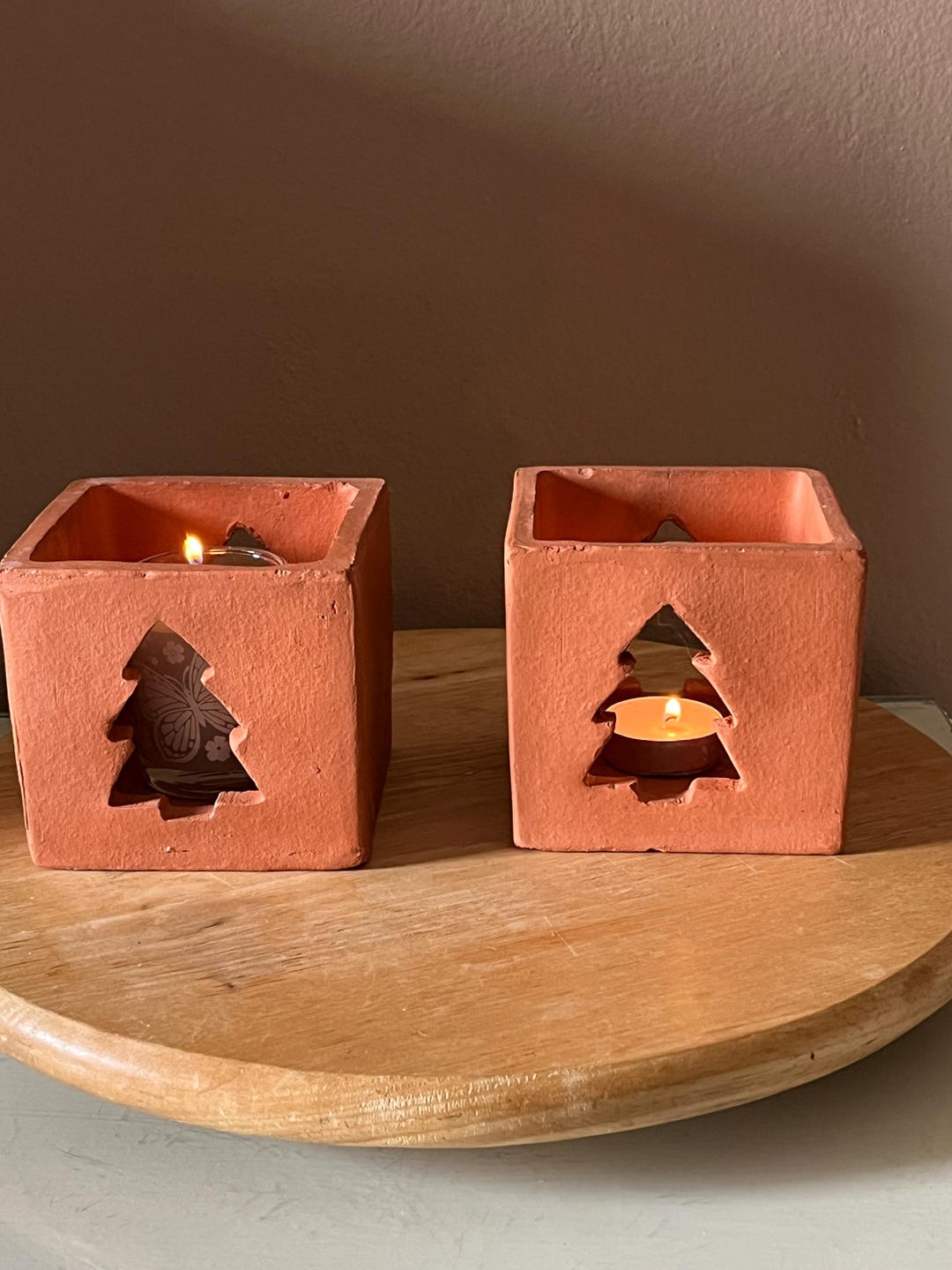 Bennington Pottery Votive, Tea Light Candle Holders, Christmas, Holiday Votive Candle Holders ...