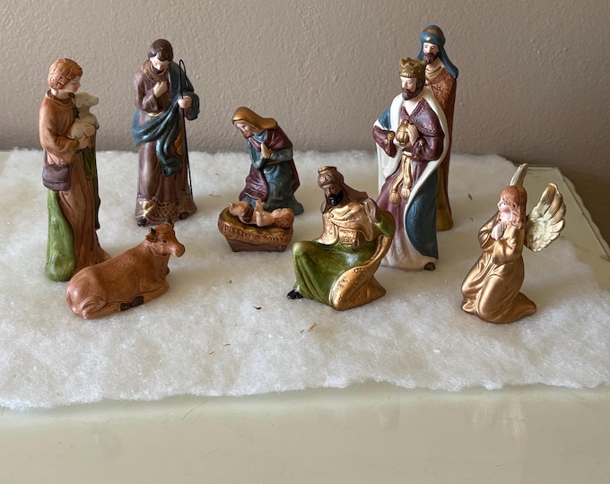 Vintage Ceramic Nativity Set: 11 Piece Religious Christmas Figurines - Etsy
