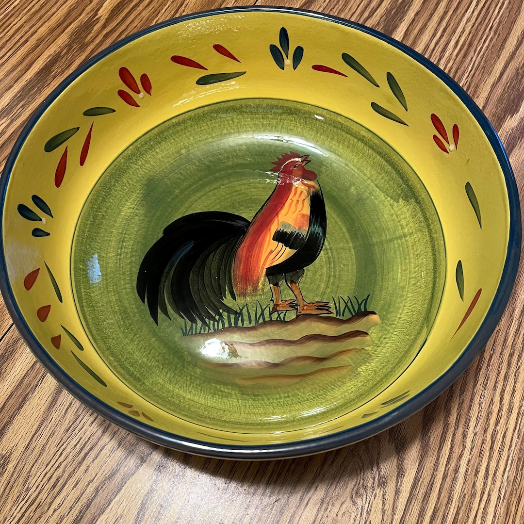 Large 15 Rooster Serving Bowl by Provence Rooster Collection by Sko ...