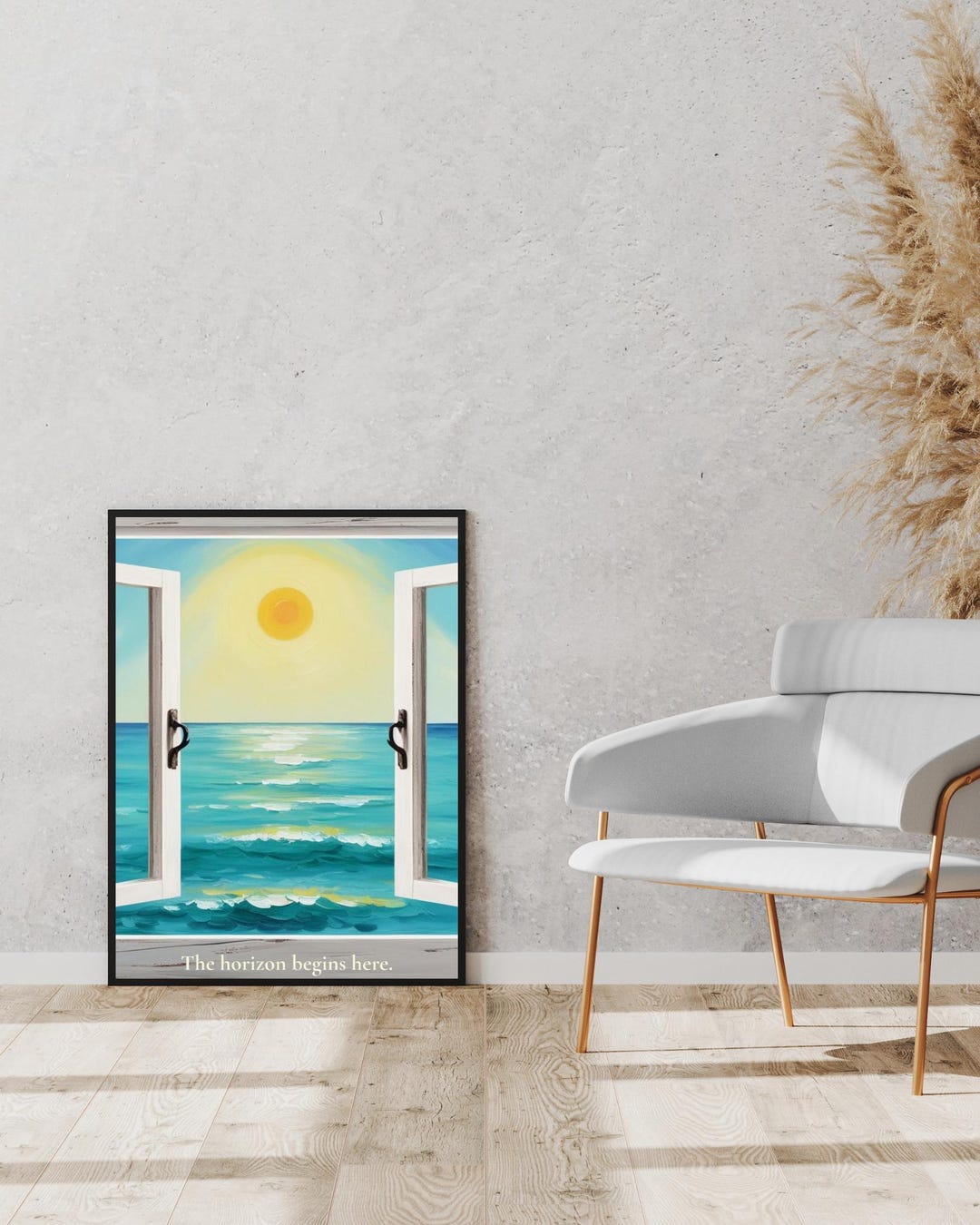 Ocean View Digital Print, Printable Wall Art, Calm Sea View Poster ...