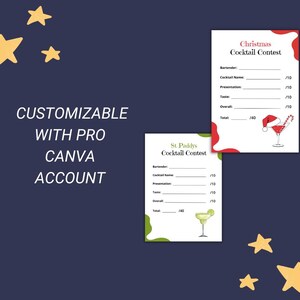 Cocktail Contest Scorecards Bundle - Girls Night, Galentines, and ...
