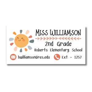 Editable Teacher Email Signature Template – Fun & Professional Canva ...
