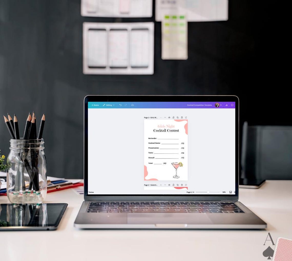 Cocktail Contest Scorecards Bundle - Girls Night, Galentines, and ...