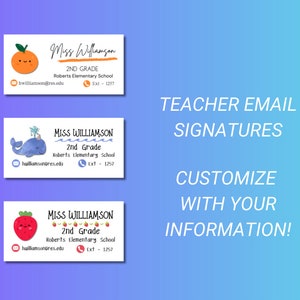 Teacher Email Signature Templates Cute Designs for Educators ...