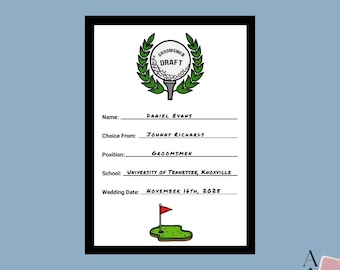 NFL Draft Themed Groomsmen Proposal Card | Sports Invitation Template ...