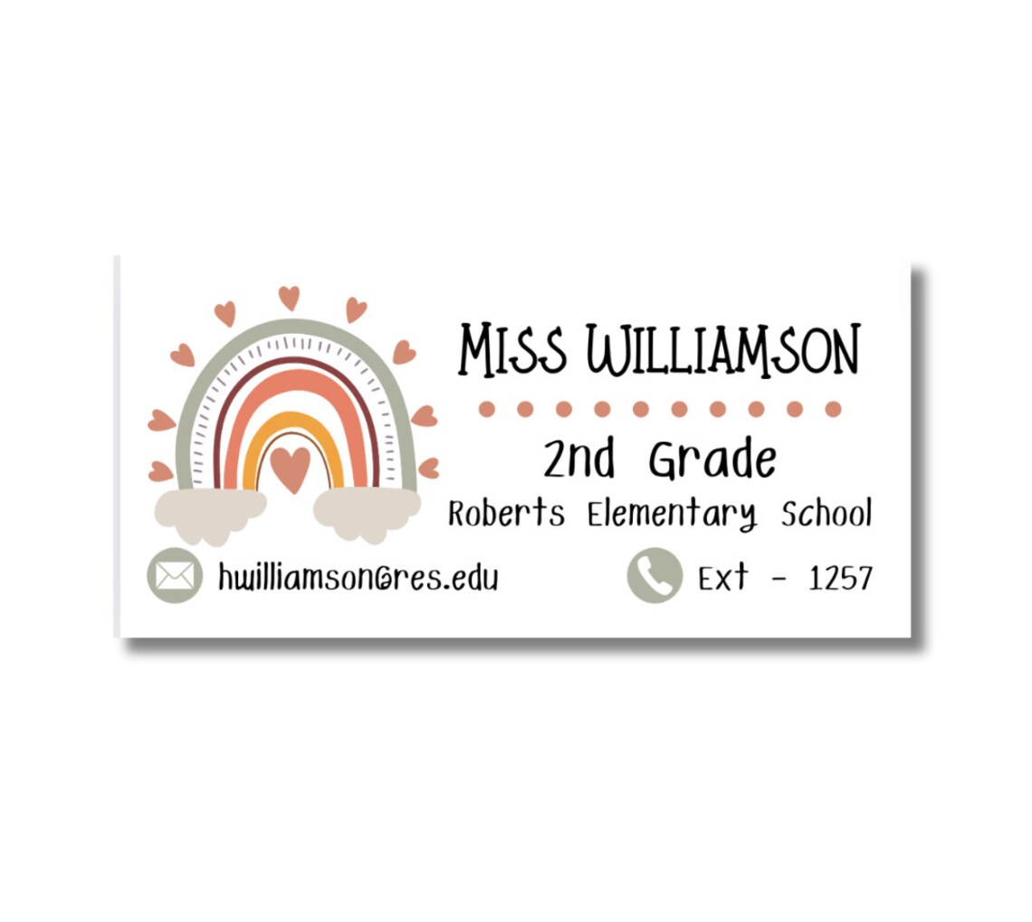 Editable Teacher Email Signature Template – Fun & Professional Canva ...