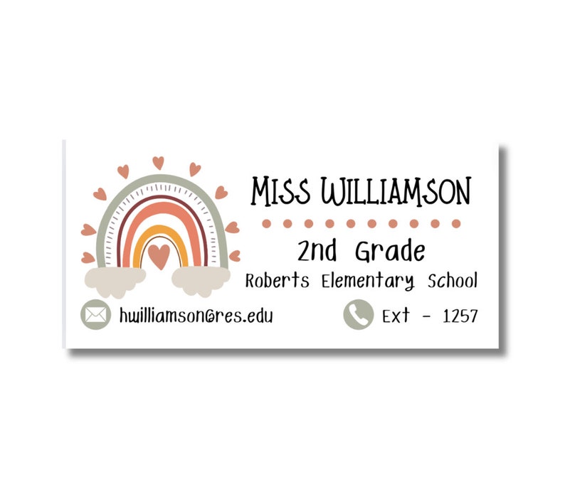 Editable Teacher Email Signature Template – Fun & Professional Canva ...