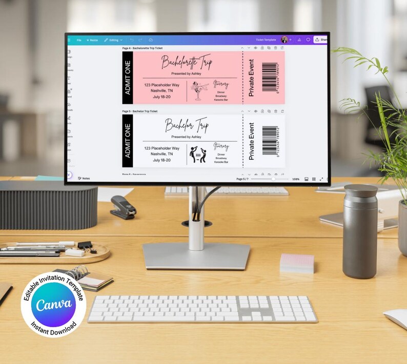 Editable Bachelor Party Ticket Template | Printable VIP Admission ...