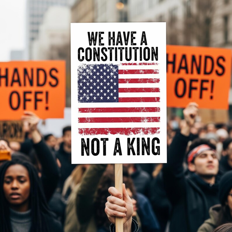 Printable Digital Download Protest Sign – 'we Have a Constitution, No ...