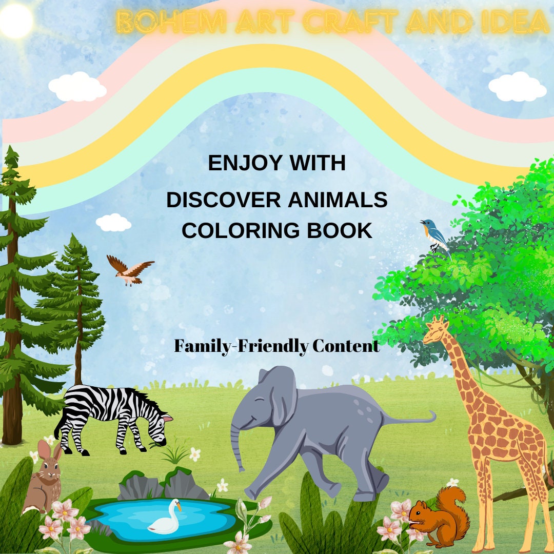 Discover Animals Coloring Book, Colouring Pages , Printable Colouring ...