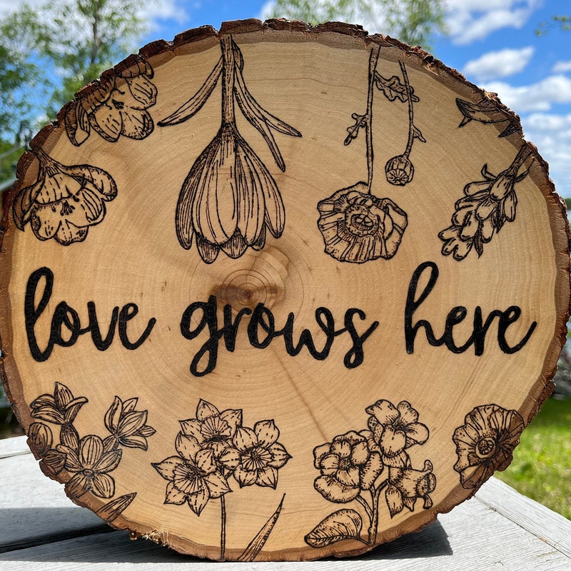 Woodburned Sign - Etsy