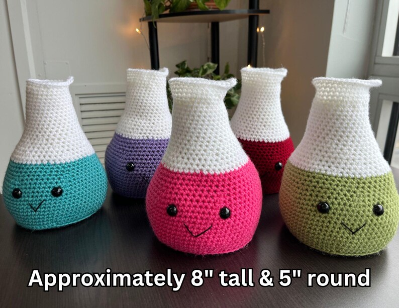 Large Crochet Amigurumi Erlenmeyer Flask | Chemistry | Gift for Science ...