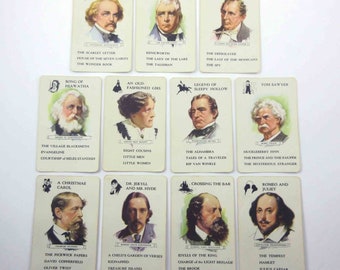Authors card game | Etsy