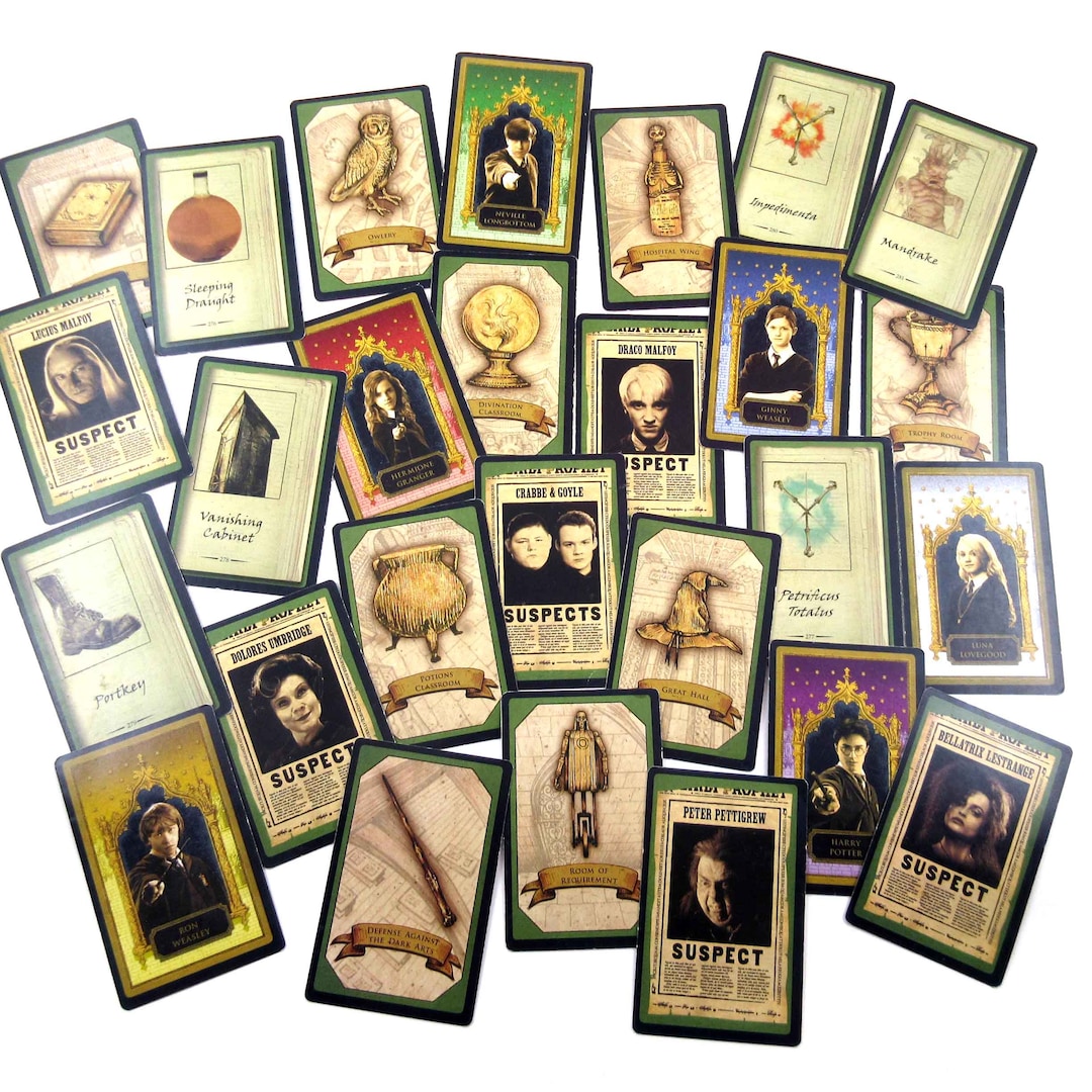 Harry Potter Playing Cards Hogwarts Wizardry Wizards Hasbro Set of 27 ...