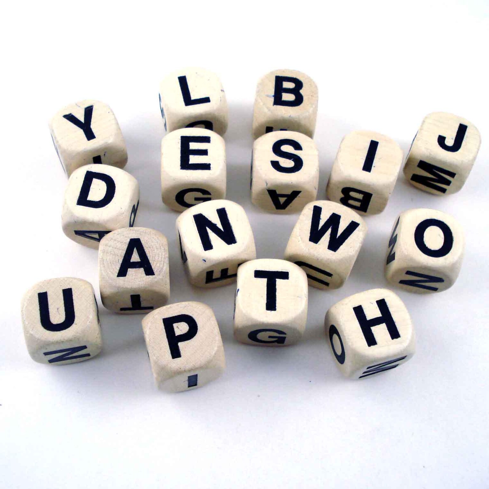 Vintage Boggle Black Alphabet Letter Blocks Game Pieces Set of 16 ...