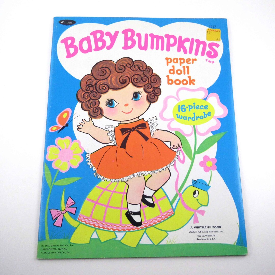 Vintage 1960s Baby Bumpkins Paper Doll Book for Children by Whitman ...