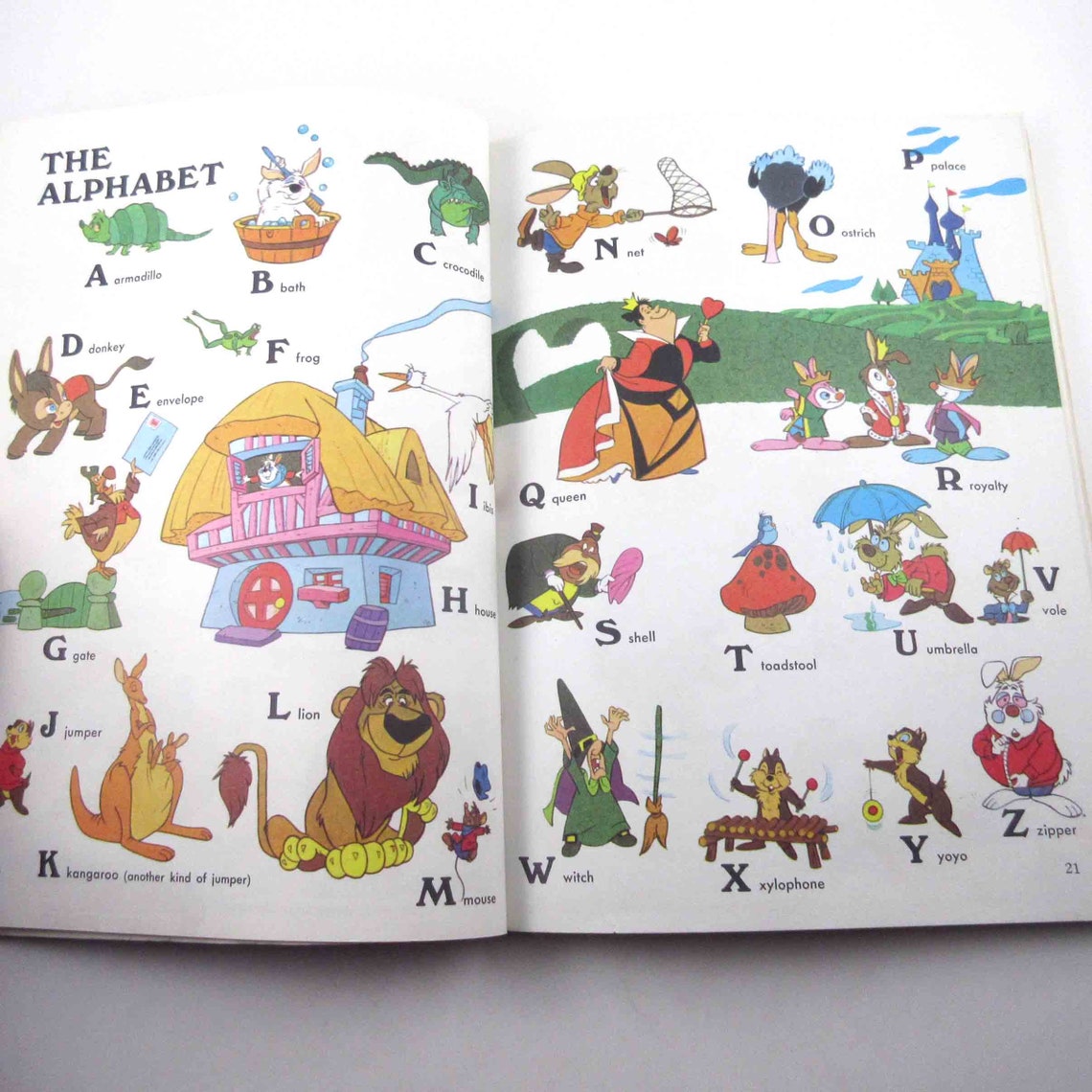 The Giant Walt Disney Word Book Vintage 1970s Children's | Etsy