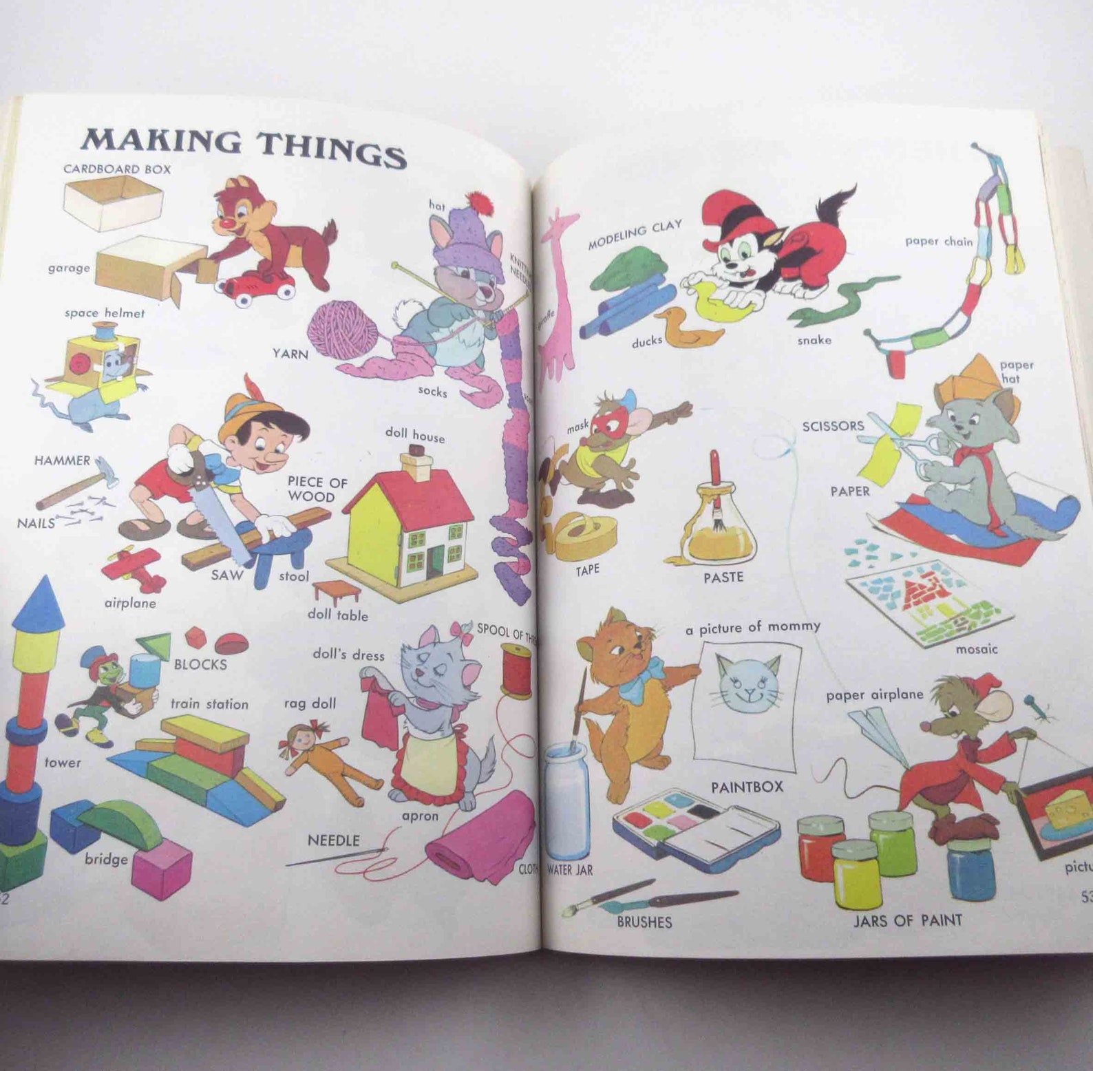 The Giant Walt Disney Word Book Vintage 1970s Children's | Etsy