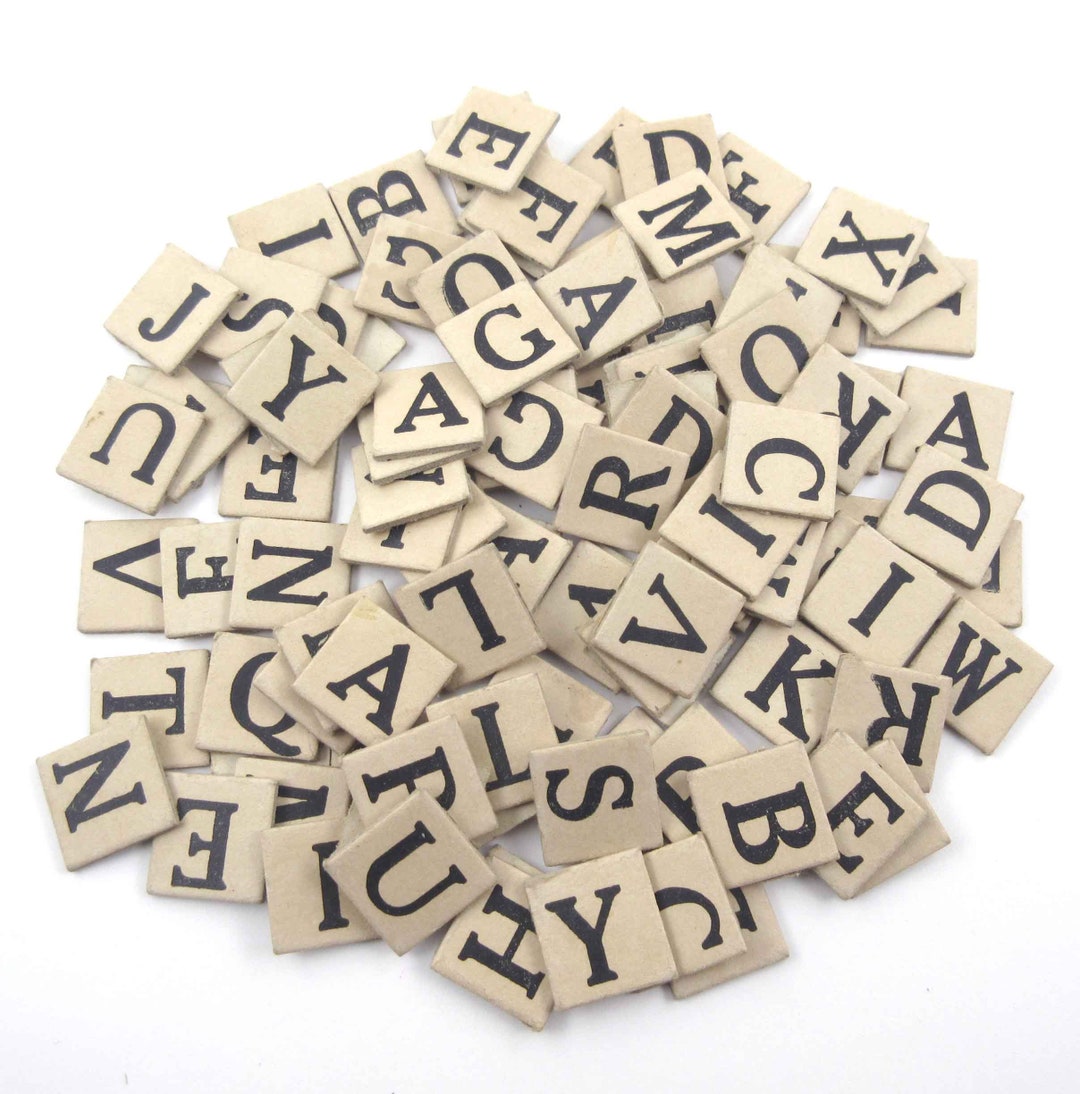 Vintage Cardboard Anagrams Letter Tiles or Game Pieces Set of 115 - Etsy