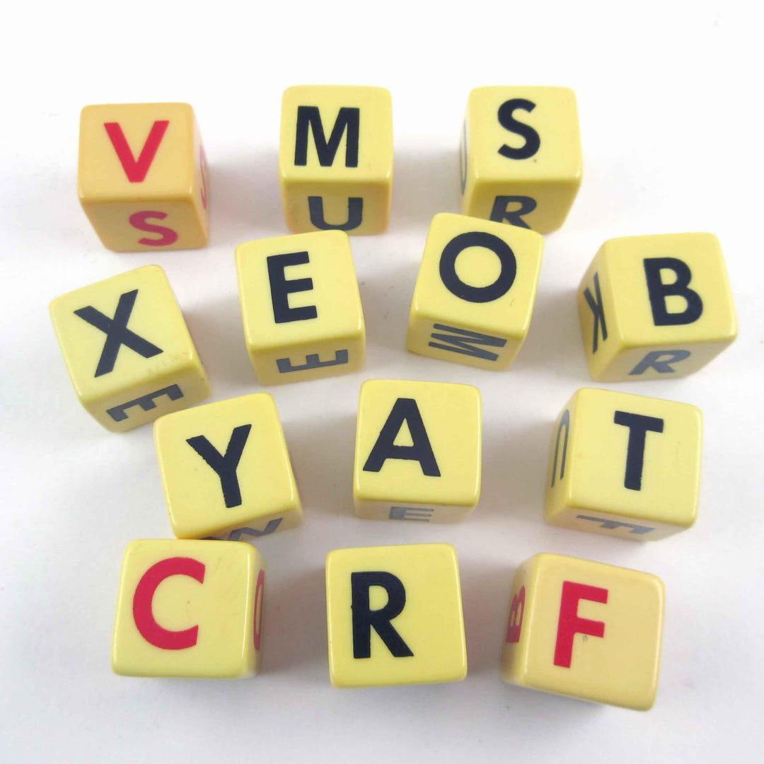 Vintage 1950s Letter Cubes or Dice From Perquackey Game Set of 13 - Etsy