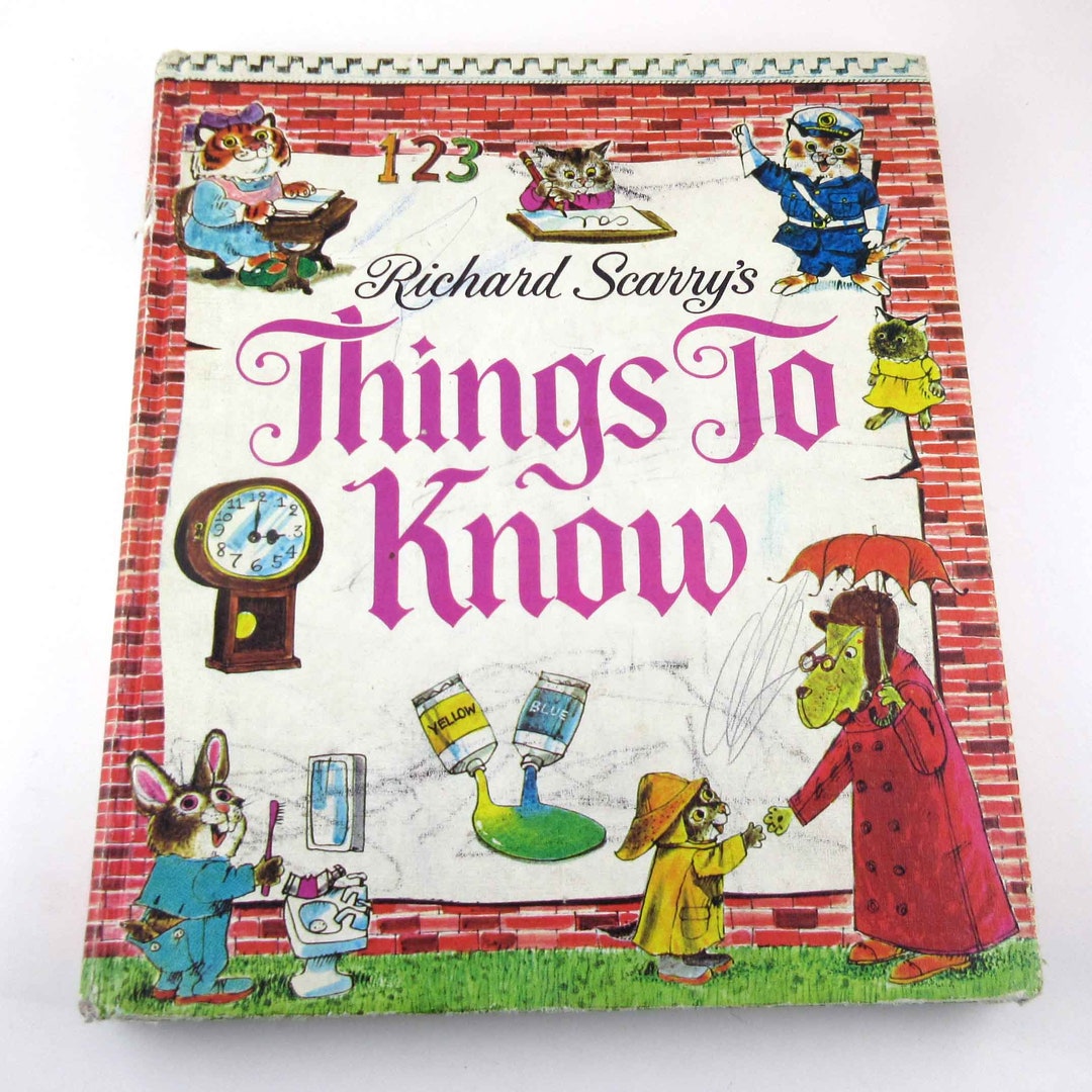 Richard Scarry's Thing's to Know Vintage 1970s Over Sized Children's ...