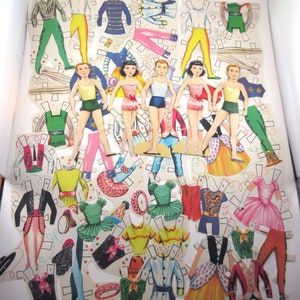 Vintage 1950s 4 Ballet Dancing Paper Dolls Dancers With Original Folder ...