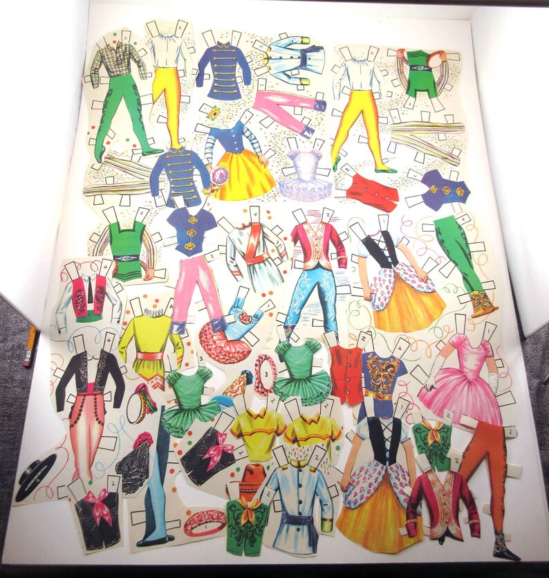 Vintage 1950s 4 Ballet Dancing Paper Dolls Dancers With - Etsy