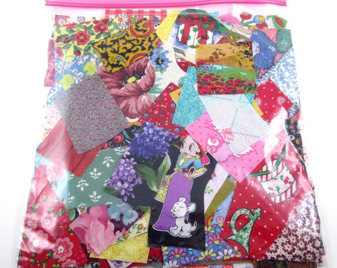 Huge Bag of Assorted Fabric Scraps Pieces or Material Lot E - Etsy